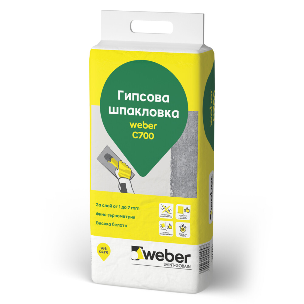 weber C700 : Вътрешни шпакловки > Бои за интериор и шпакловки | Weber ...